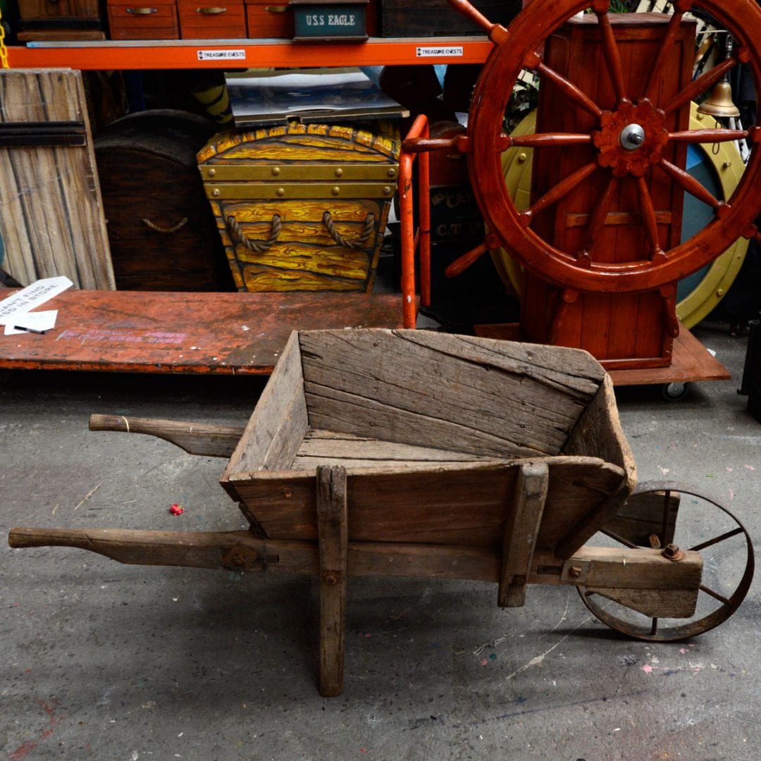 Rustic Wooden Wheelbarrow - Type A