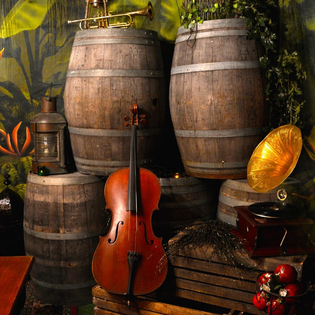 Assorted Wooden Barrel