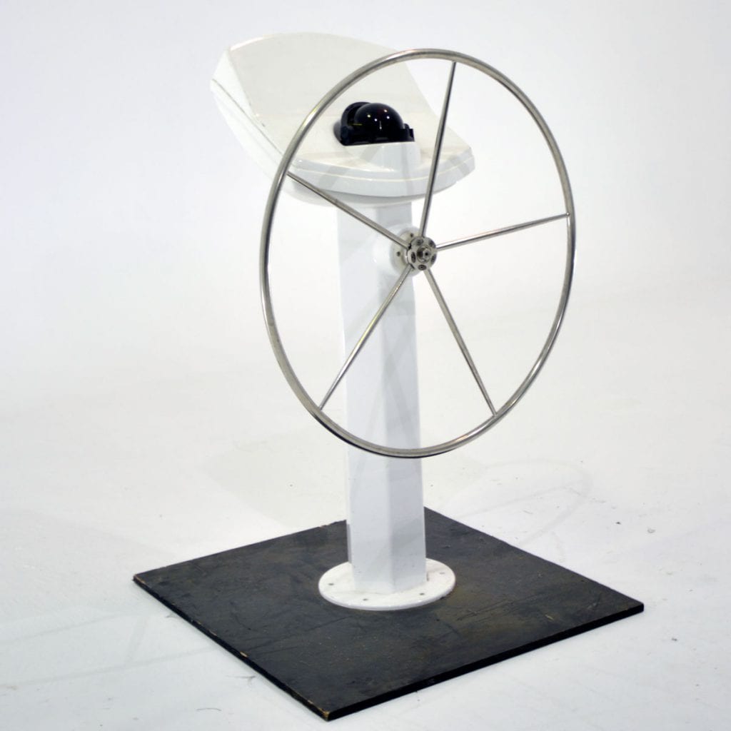 Modern Yacht Wheel on Stand