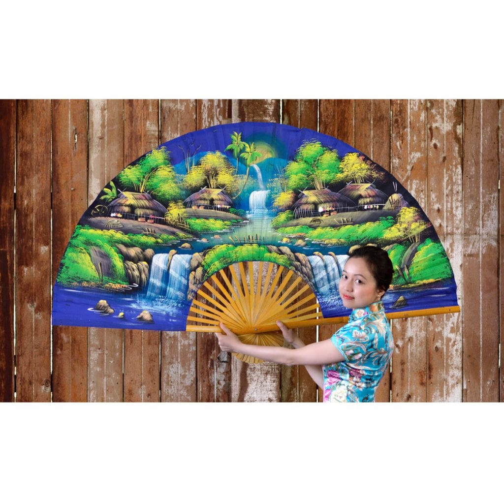 Large Chinese Ornamental Fan