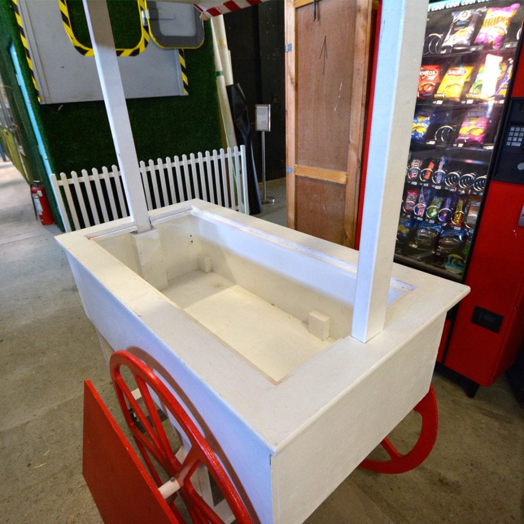 Cart 5 - Red and White Striped Food Cart