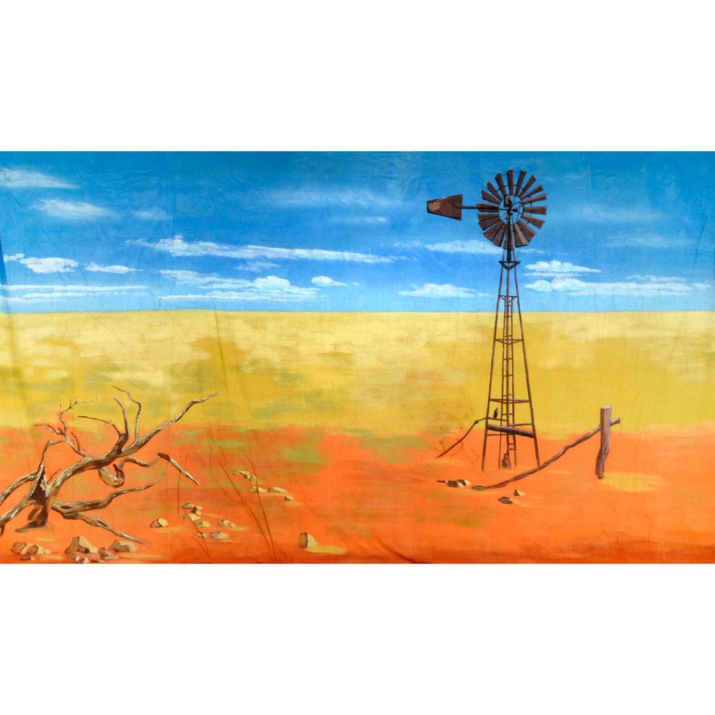 Australian Outback Windmill Painted Backdrop BD-0909