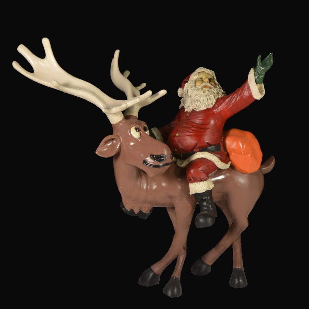 Santa Riding Reindeer
