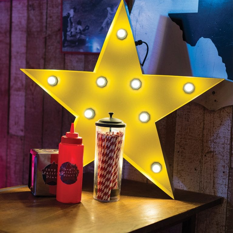 Illuminated Marquee Star Sign