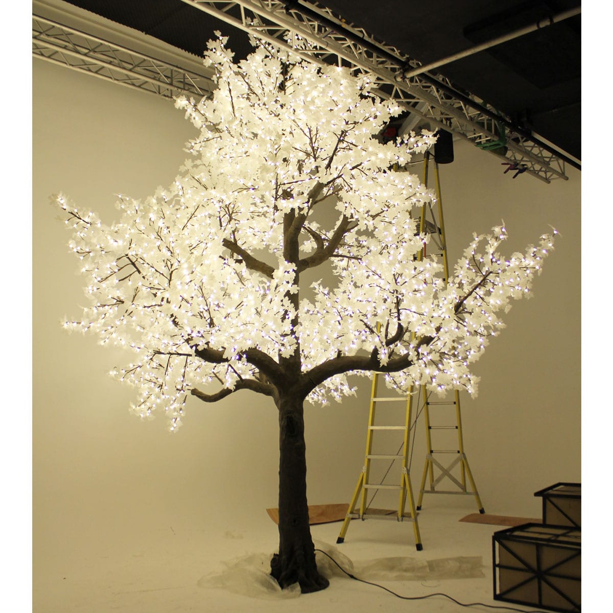 Large Illuminated White Tree