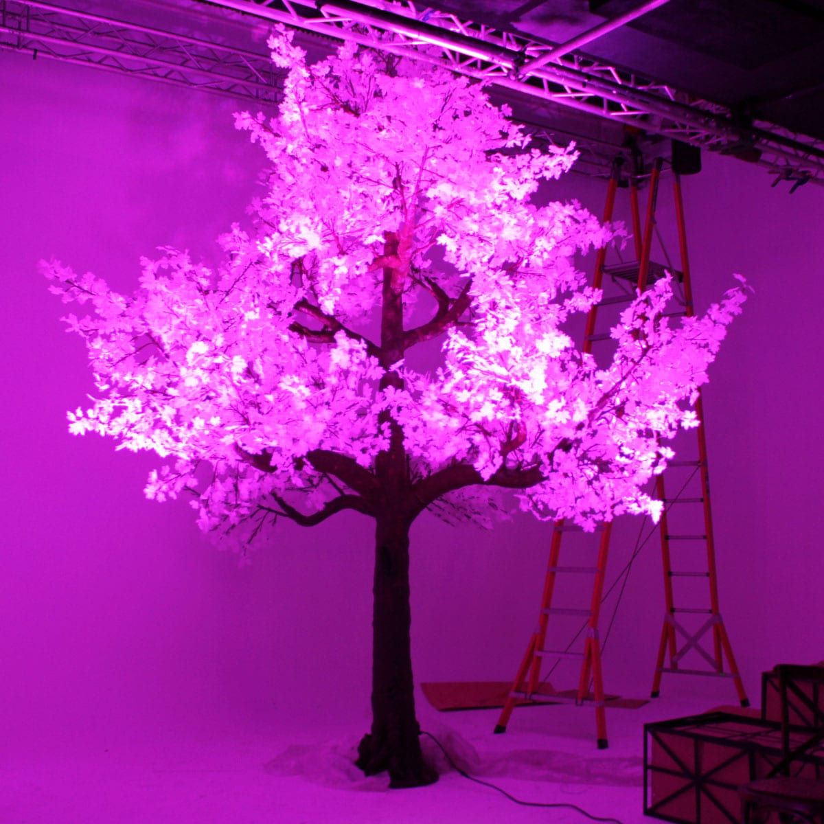 Large Illuminated White Tree