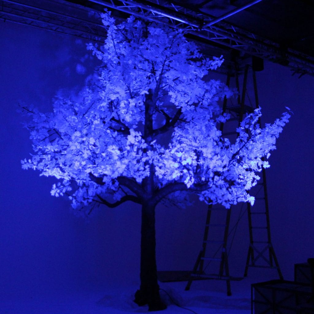 Large Illuminated White Tree