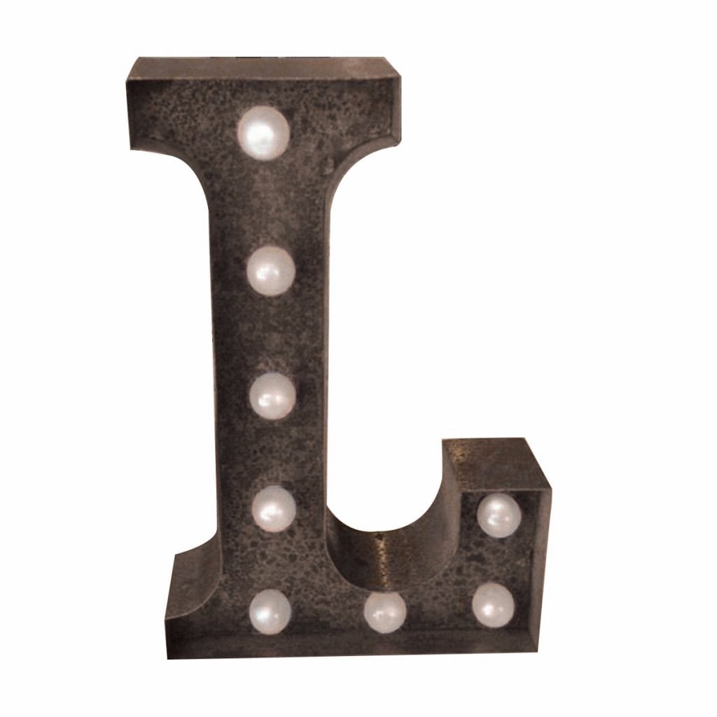 "L" Marquee Letter, rust