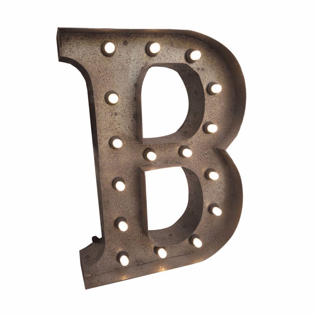 "B" Marquee Letter, rust