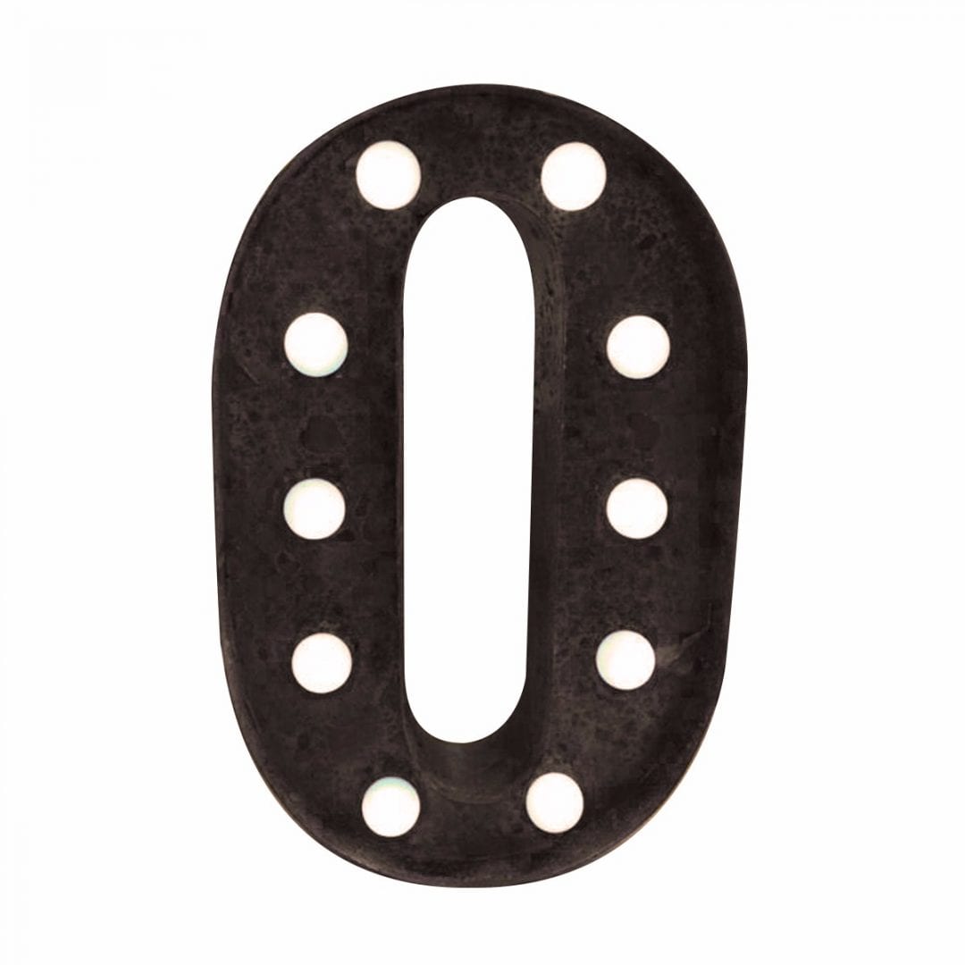 "O" Marquee Letter, rust