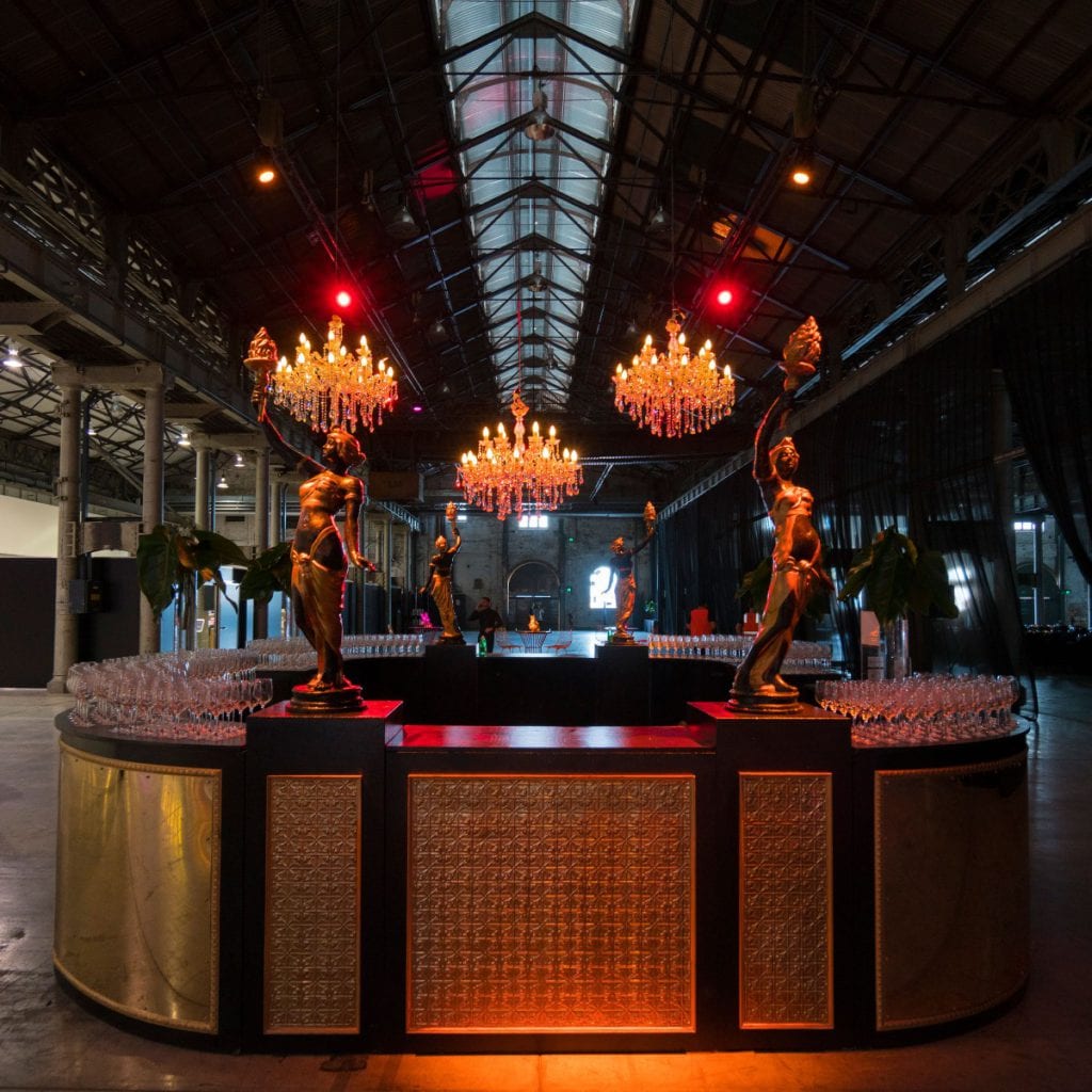 Large Circular Art Deco Bar