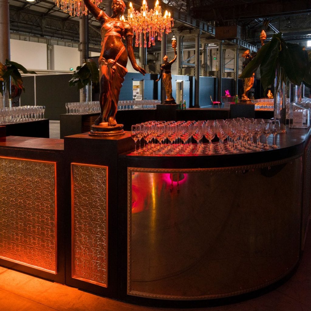 Large Circular Art Deco Bar