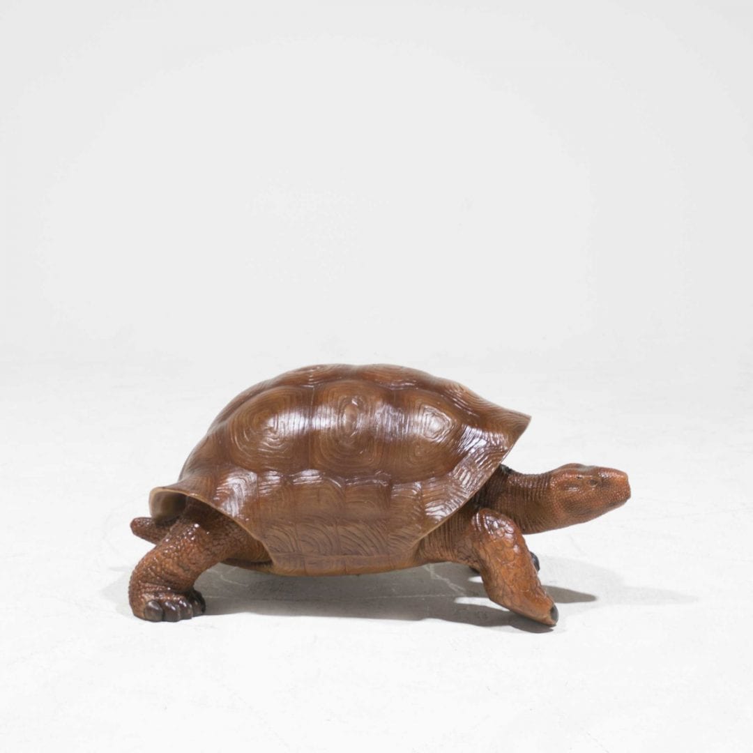 Life-Size Brown Tortoise Statue