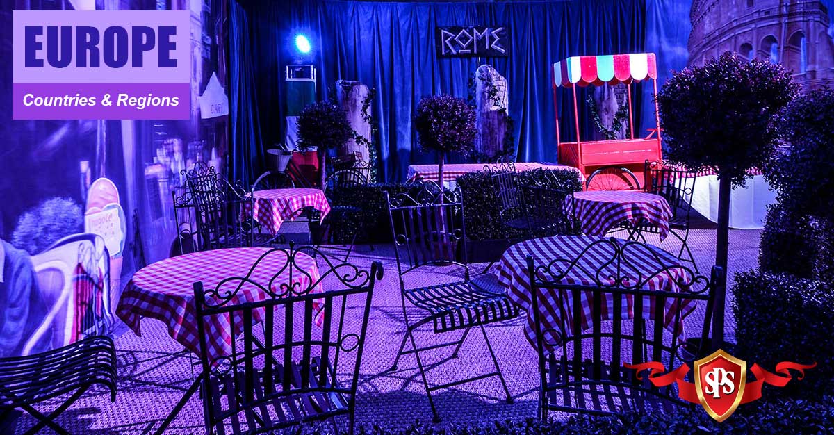 Europe Theme and Prop Hire | European Event Styling